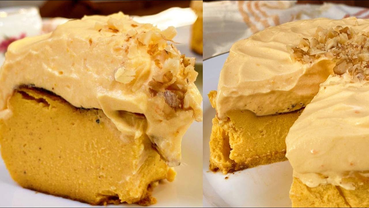 🎃 How to make Pumpkin Basque Cheesecake 🎃 Simple recipe San Sebastian ...