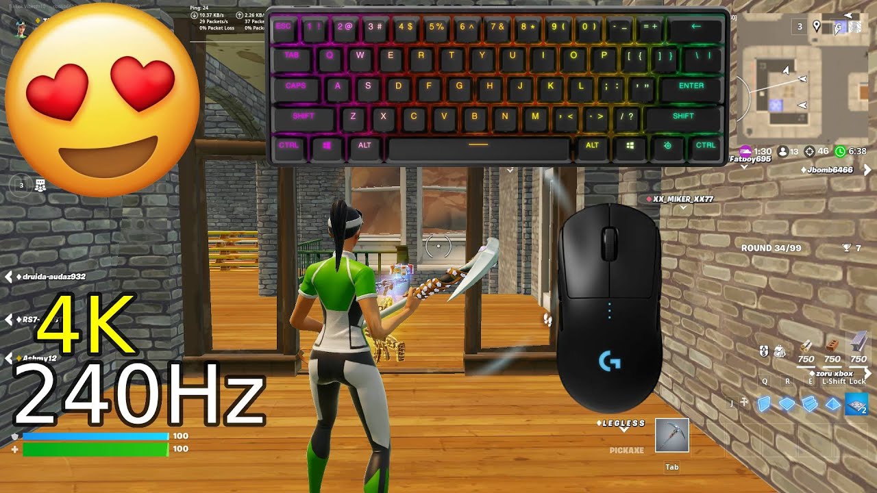 Tilted Zone Wars Gameplay 🏆 Fortnite Keyboard Sounds 🎧 ASMR 240FPS 4K 😍 ...