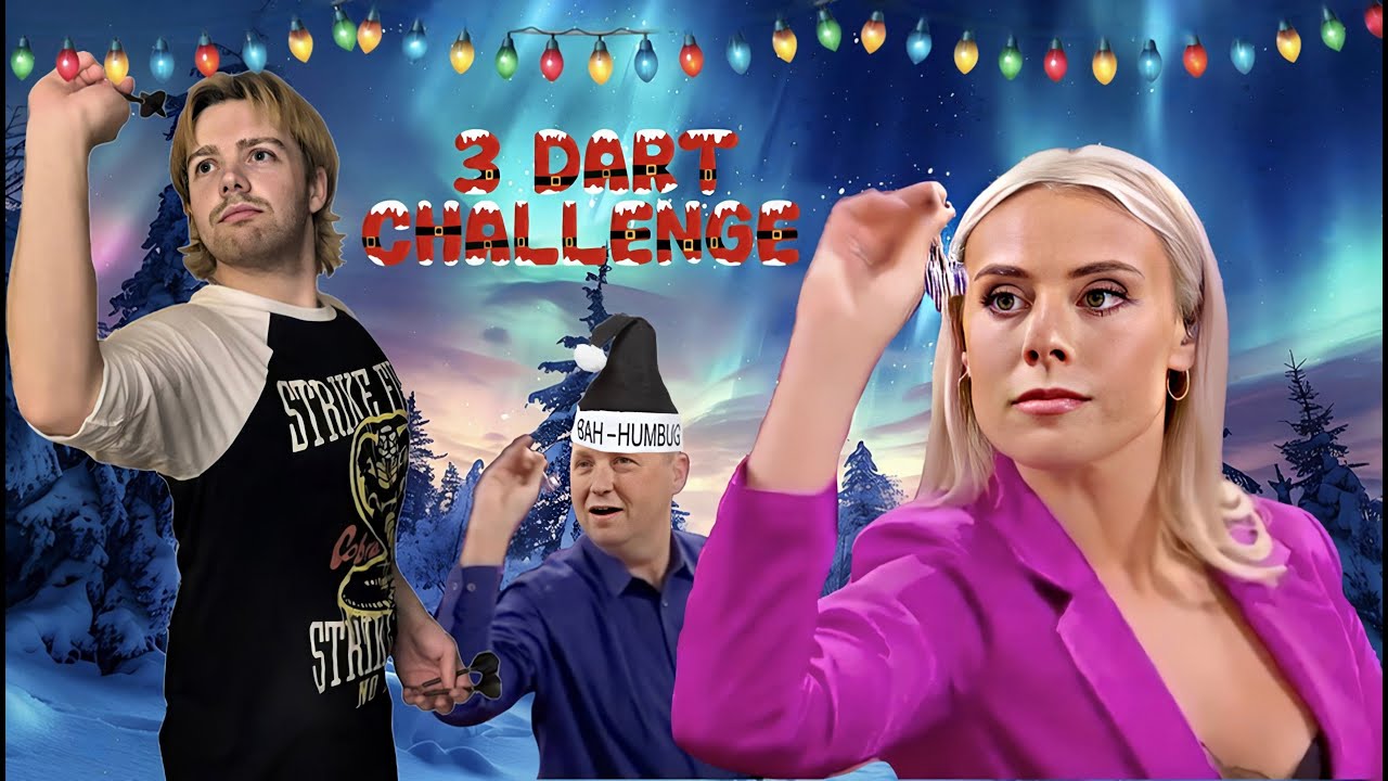 3 Dart Challenge My Left Hand v Emma & Wayne - YouTube