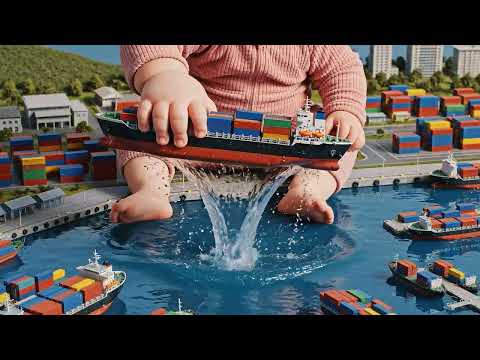 Giant Baby Destroys a Realistic Miniature World! (4k Extreme Macro)