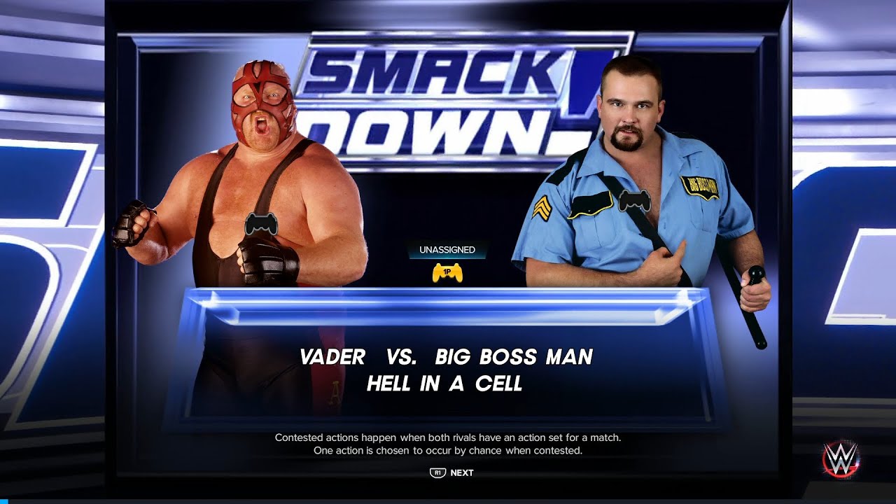 SmackDown - WWE 2k23 - Vader vs Big Bossman - Hell in a Cell - YouTube