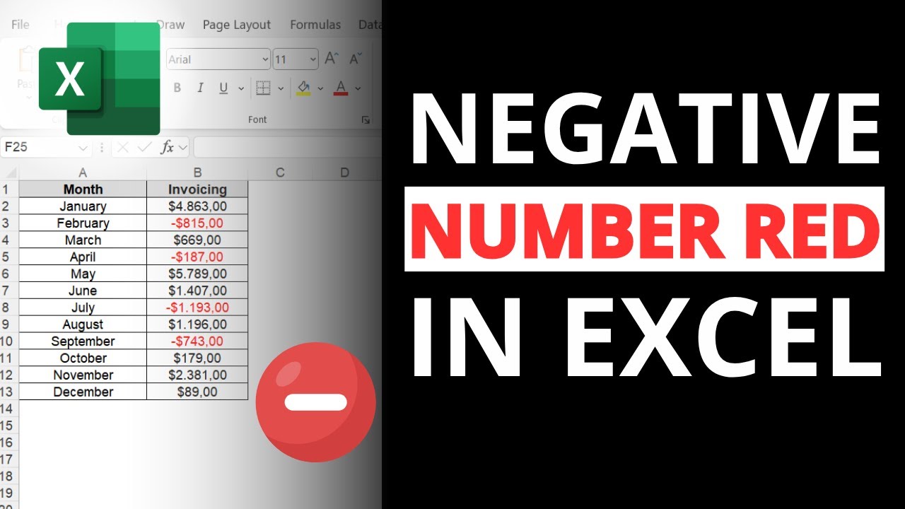 How to Make Negative Number Red in Excel (2 EASY Ways!)🔴📉 - YouTube