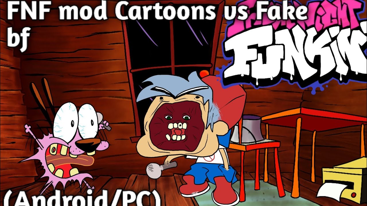 FNF mod cartoons vs Fake Bf android zip - YouTube