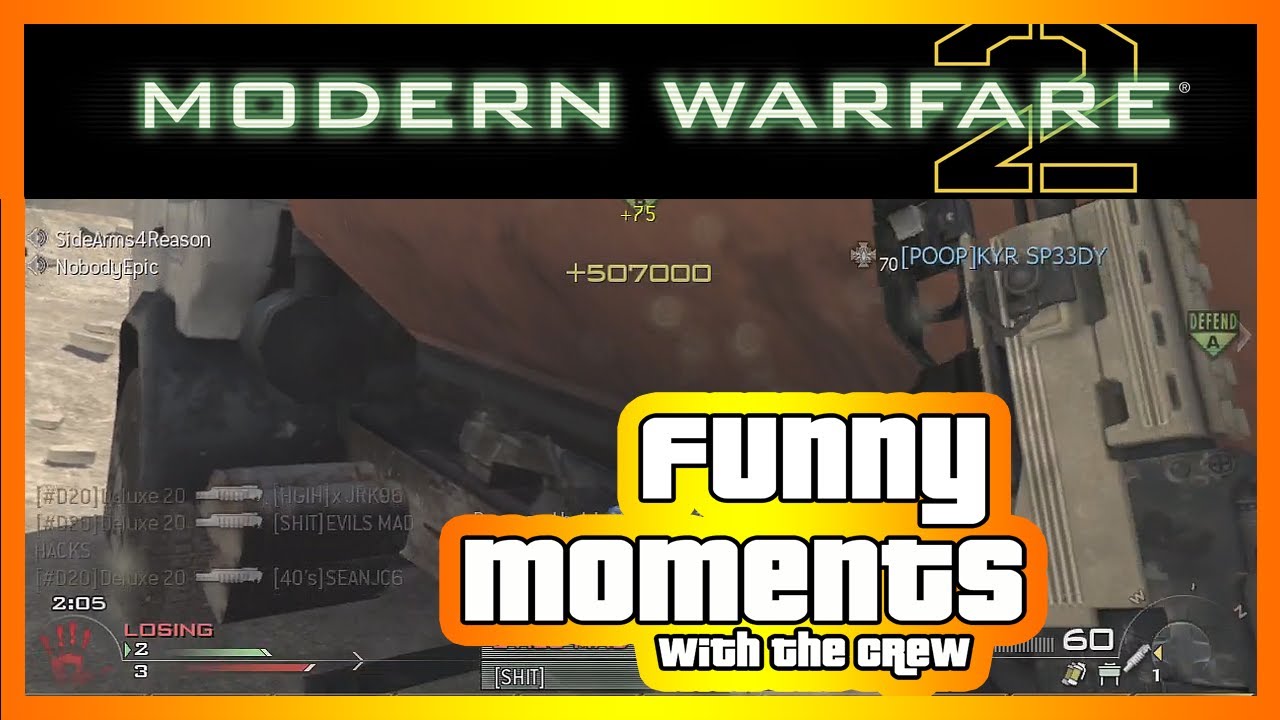 MW2 Funny Moments with The Crew (Playing with Hackers, Hacked Killcams ...