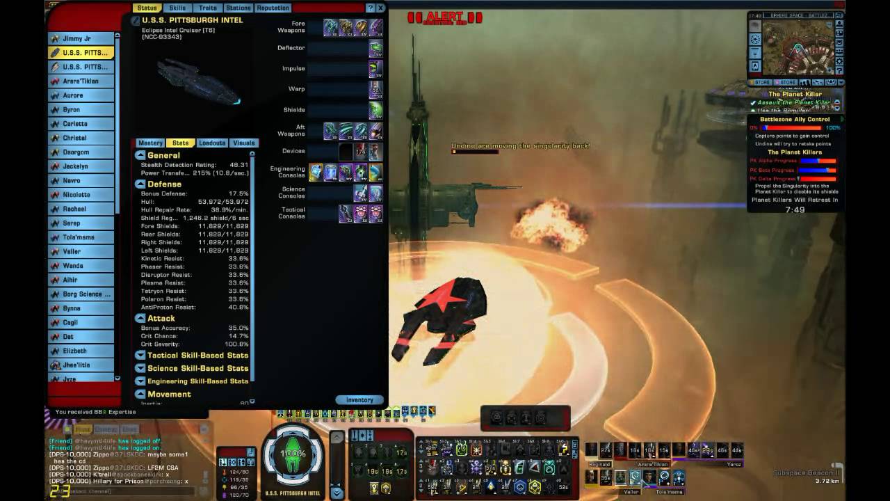 Star Trek Online Eclipse Intel Cruiser ship build - YouTube