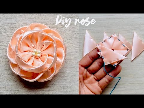DIY - DIY mini ribbon flowers - How to make mini ribbon roses in 6 ...