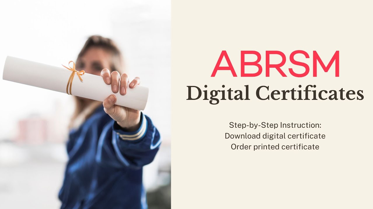 ABRSM Digital Certificate｜Step-by-Step Instruction how to download ...