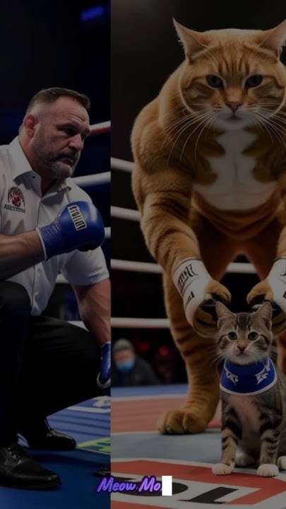Epic Showdown: Cat vs Rabbit Fight - Who Will Dominate the Ring?" #ai #cat #cutecat #catlovers ...