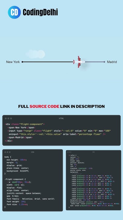 Creating a Flight Slider Animation | HTML CSS - YouTube