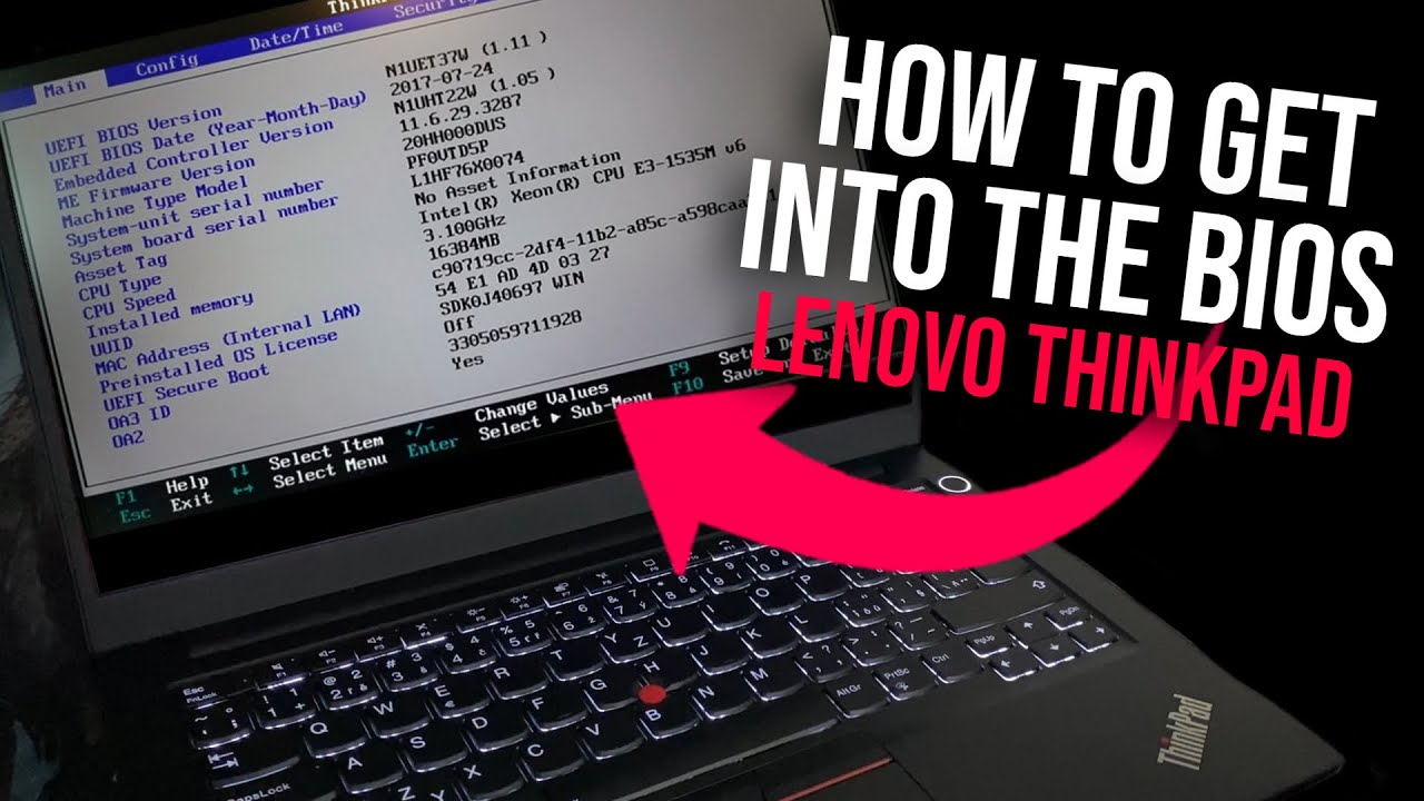 How to get into the BIOS on a Lenovo T470 - How to open bios Lenovo ...