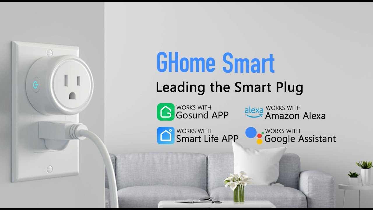 GHome Smart Mini Plug, WiFi Outlet Socket Works with Alexa Google Home Remote Control Timer ...