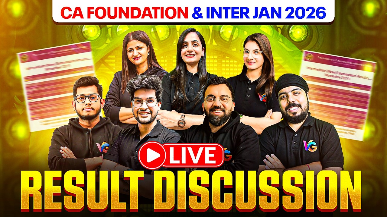 CA Foundation & Inter Jan 2026 🎓 Live Result Discussion 🔥 | CA by VC ...