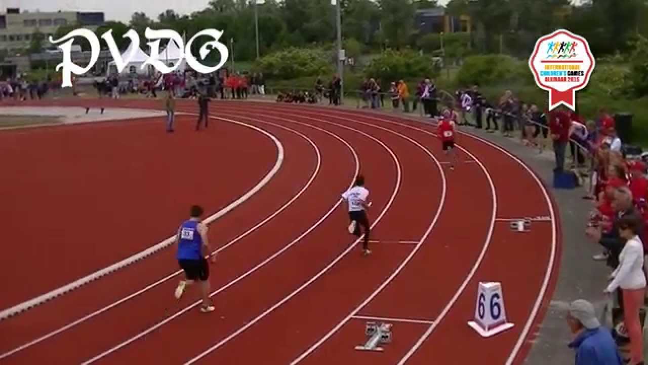 ICG 2015 - Boys 4x100m relay - heat 2 - YouTube