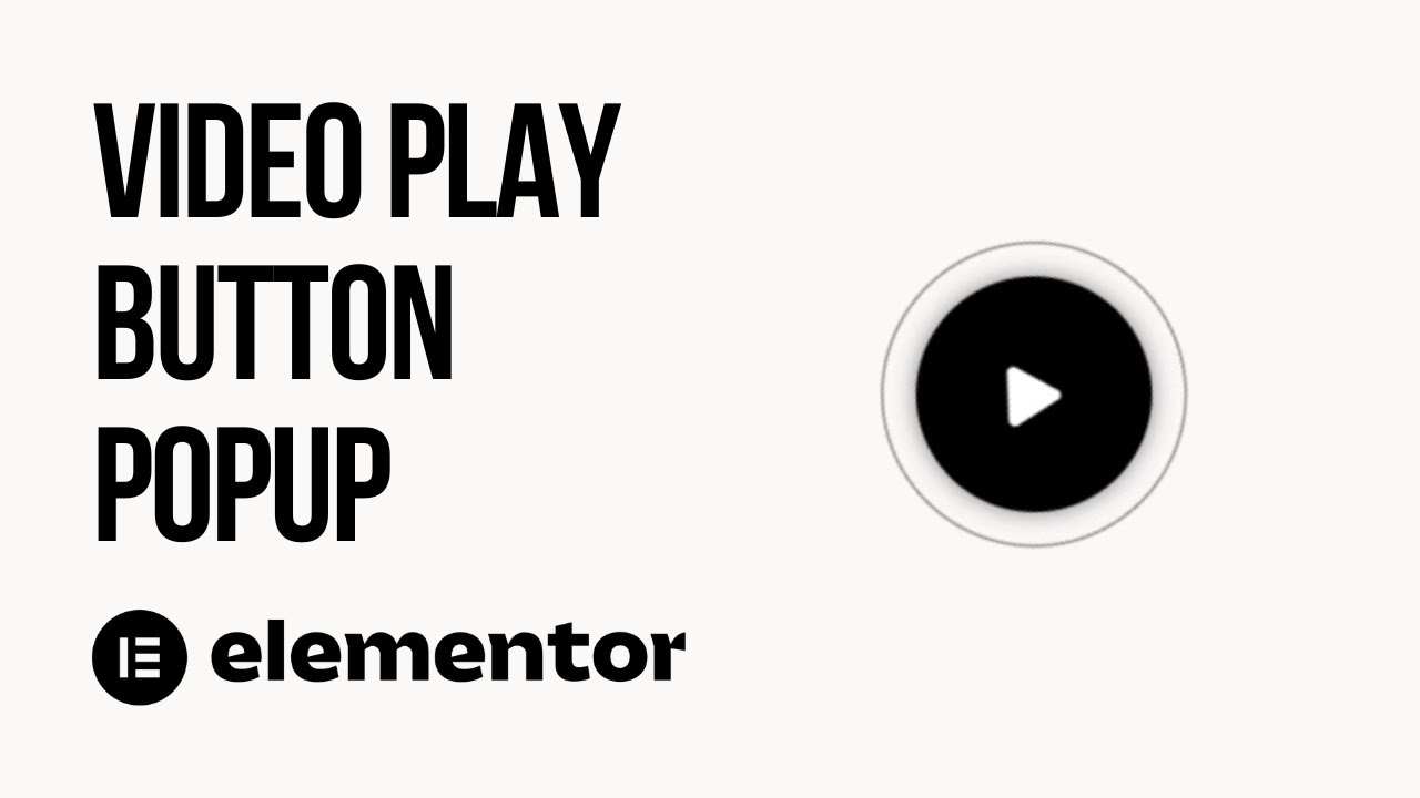 How To Add Video Play Button Popup In Elementor 2022 Wordpress