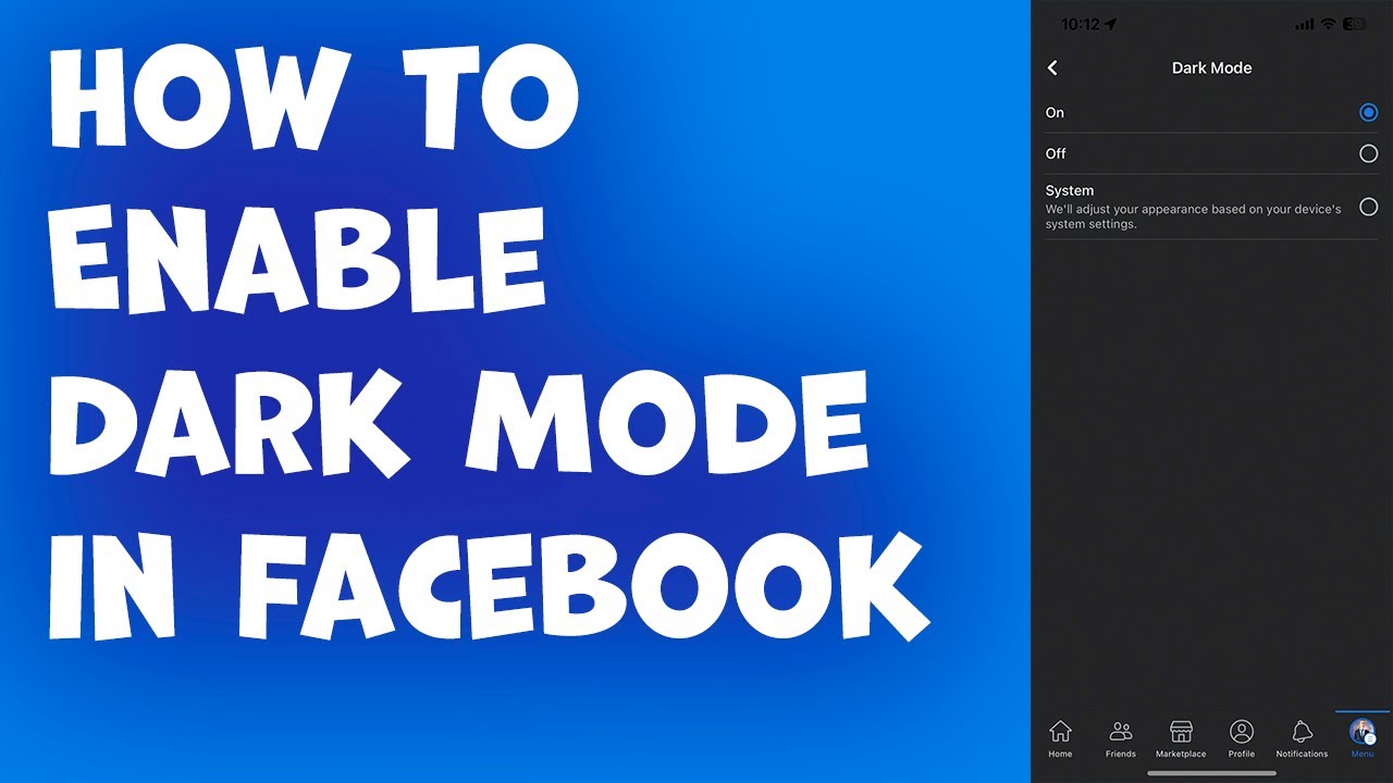 How to Enable Dark Mode in Facebook Account in 2023 - YouTube
