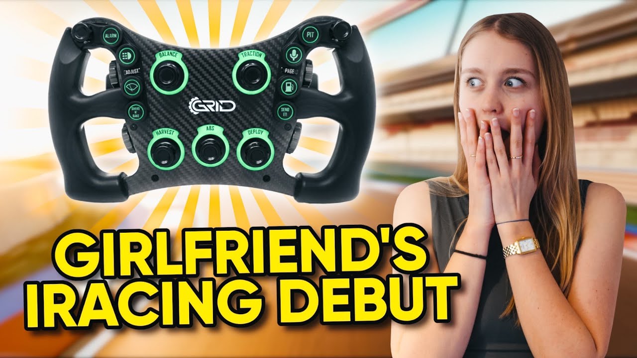 My Girlfriend TRIES The TOUGHEST Racing Simulator - YouTube