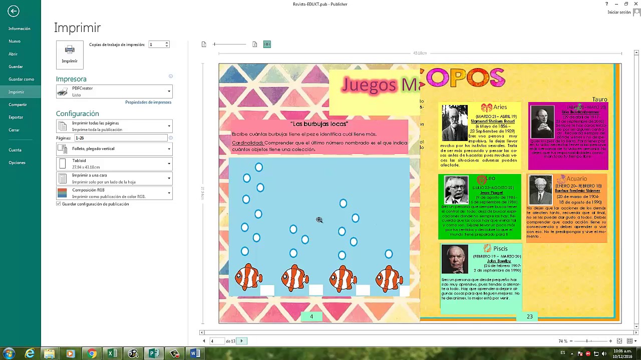 Publisher - Imprimir una revista en formato PDF - YouTube