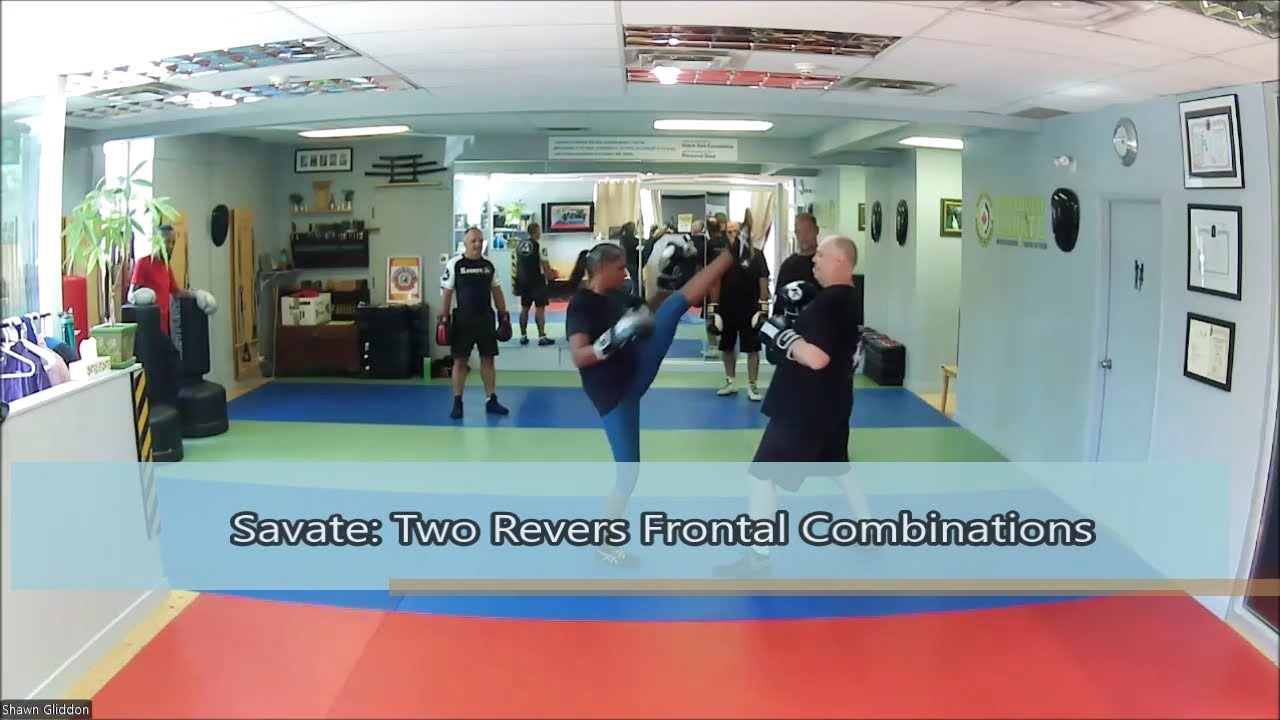 Savate: Two Combinations with the Revers Frontal - YouTube