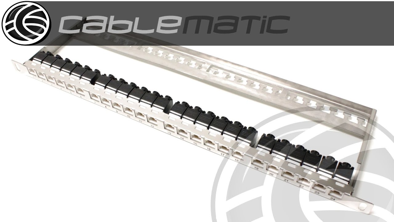 Patch panel 24 RJ45 Cat.6 UTP 0.5U metal con peine ordenacables ...
