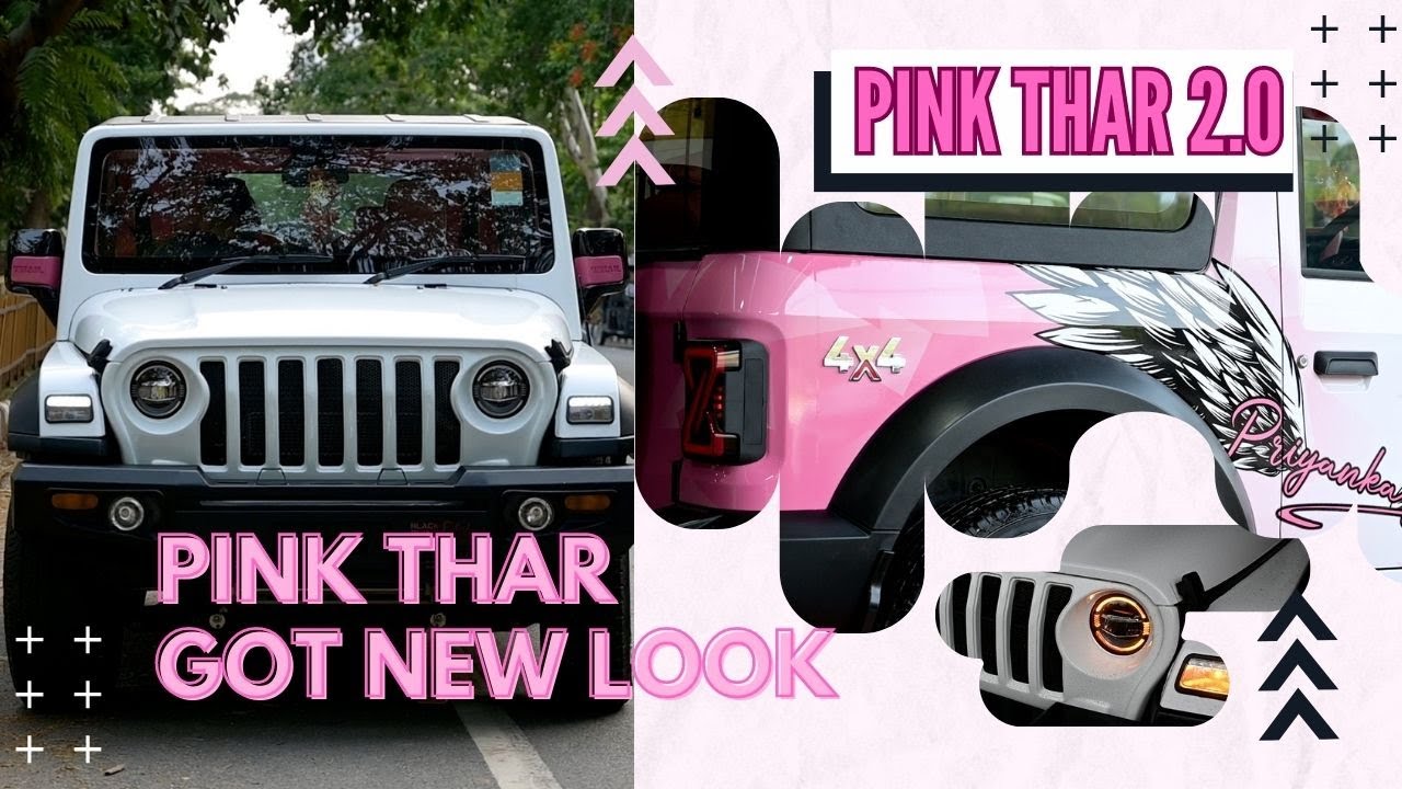 The only 'Pink Thar 2.0' in India || CSI Bodyshop || Car Squad India ...