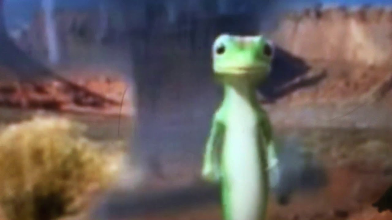 Geico - gecko Meets road runner and Wiley coyote - YouTube