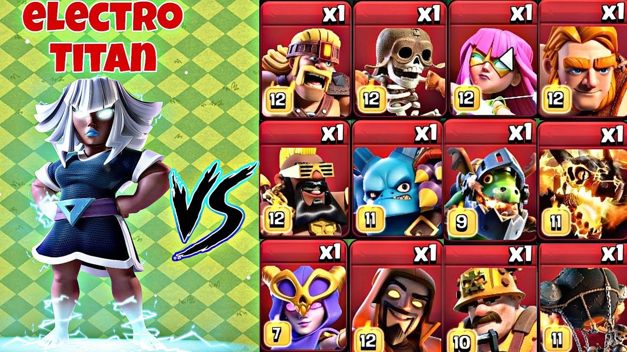 electro Titan vs all super troops #clashofclans - YouTube