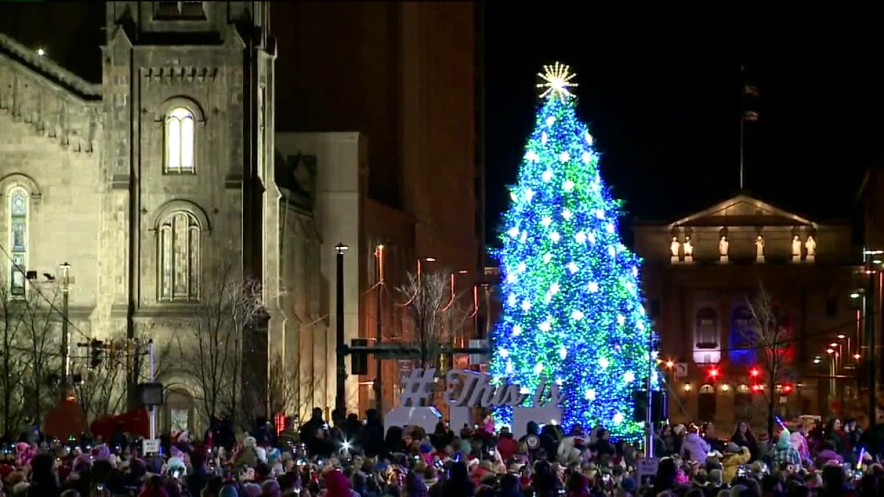Public Square tree lighting 2017 - YouTube