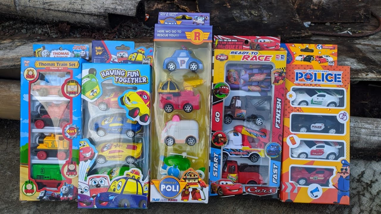 Unboxing Mainan Robo Car poli, McQueen, Thomas | Unboxing Toys Robo Car ...