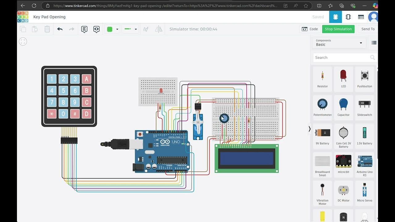 TinkerCAD Keypad unlock - YouTube