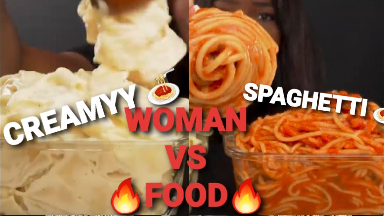 ALFREDO CREAMY AND TOMATO SAUCE SPAGHETTI YUMMY MUKBANG BY VIKKY|WOMAN ...
