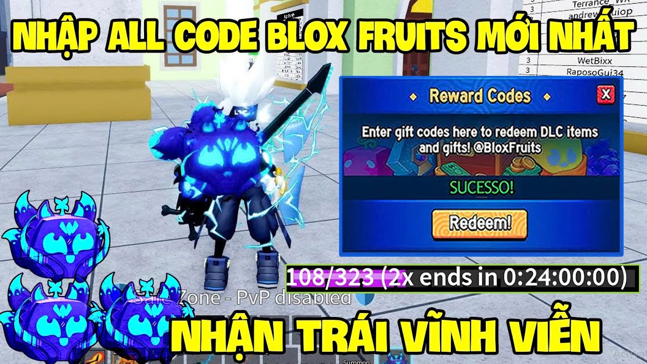 Tổng Hợp 15 Code Blox Fruit x2 Exp Mới Nhất Và Nhận Trái Control Miễn ...
