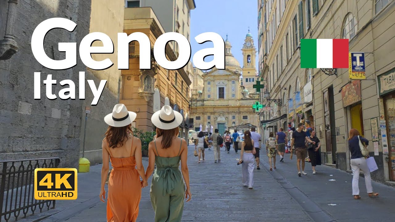 Genoa Italy Walking Tour 4K Genova Italy Summer City Walk - YouTube