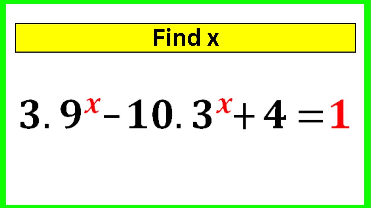 🔴A Beautiful algebra Exponent Simplification | Find The Value Of x ...
