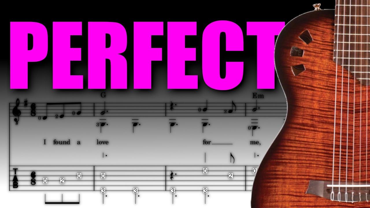 Perfect (Ed Sheeran) - Fingerstyle Tutorial | Tabs & Lyrics - YouTube