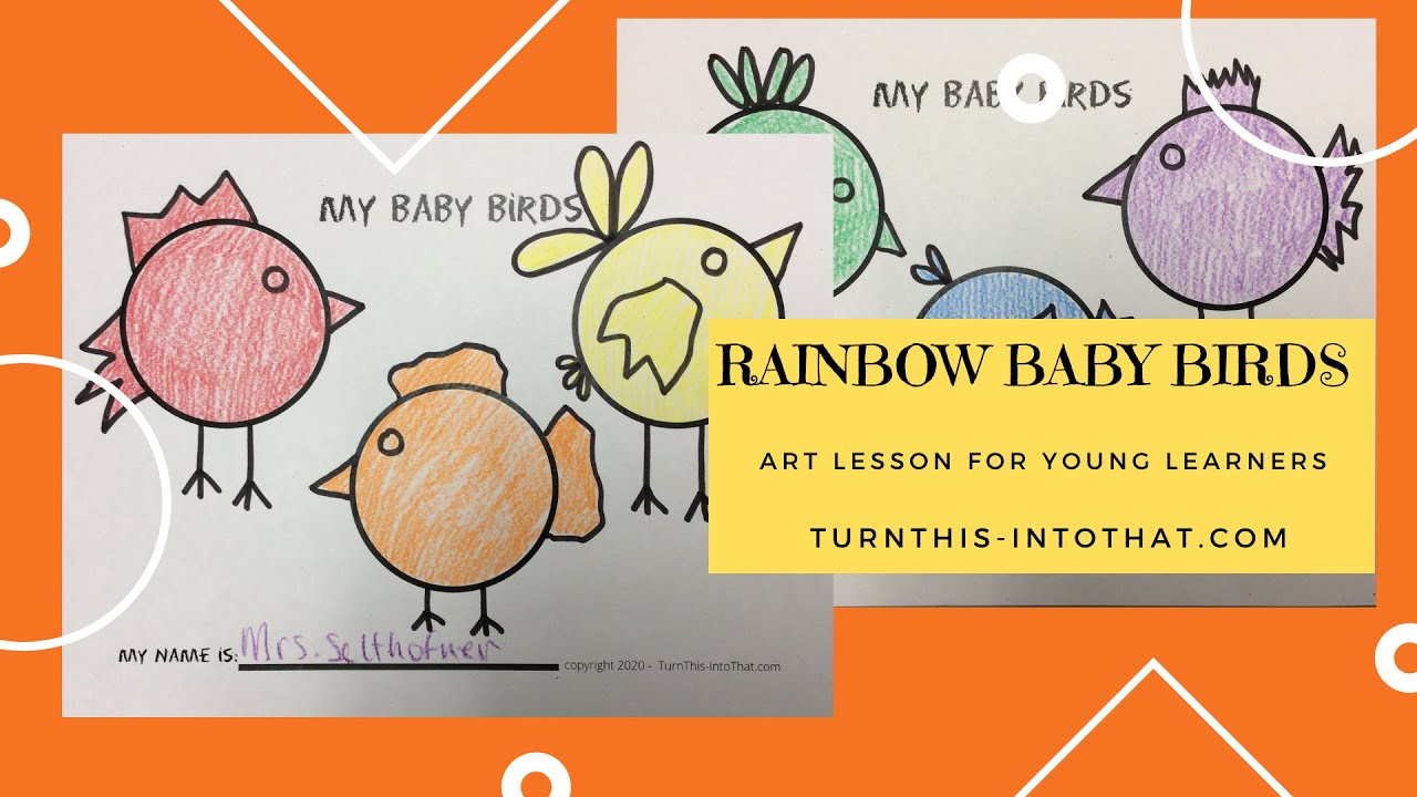 How to Draw Baby Birds - Kindergarten Art Lesson - Virtual Art Lesson ...