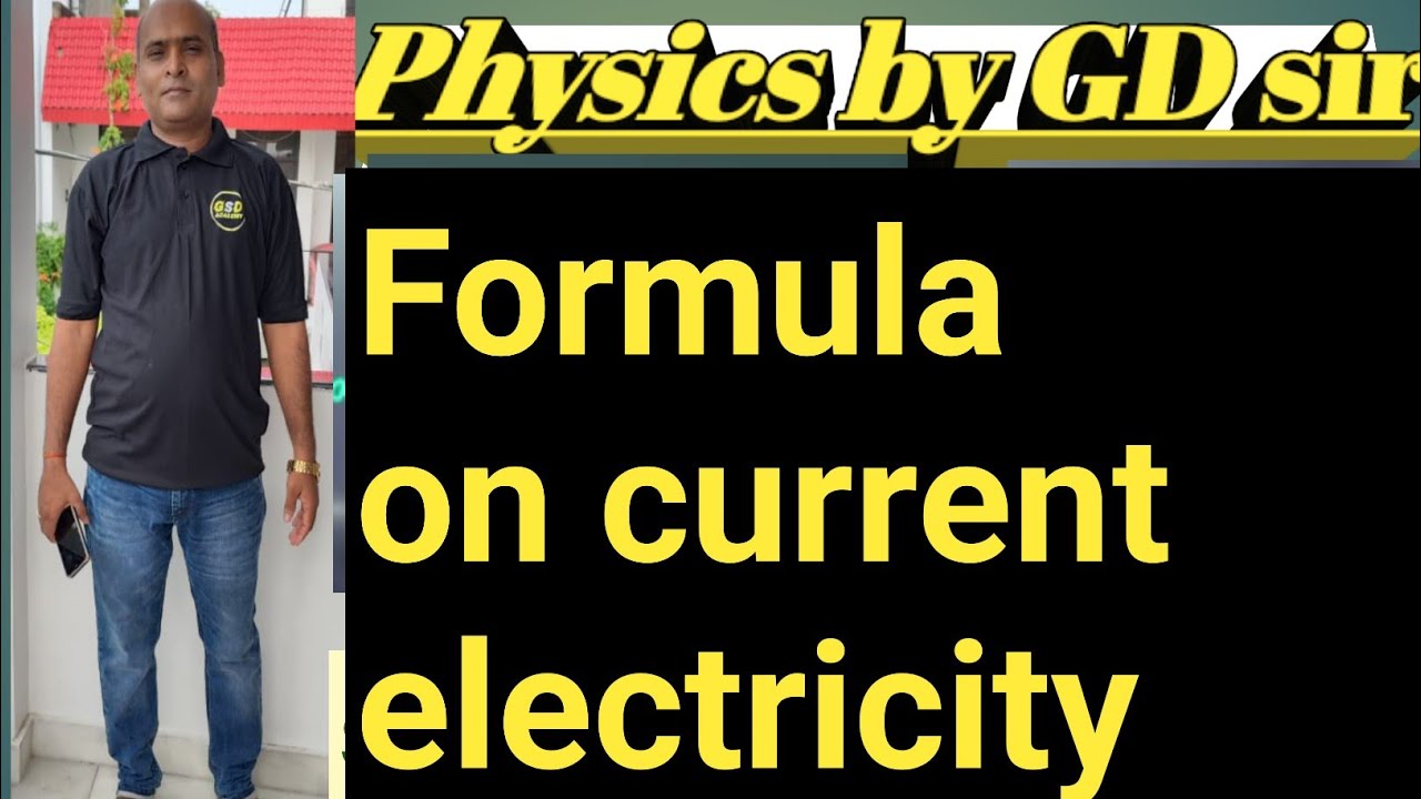 formula on current electricity class 12 - YouTube