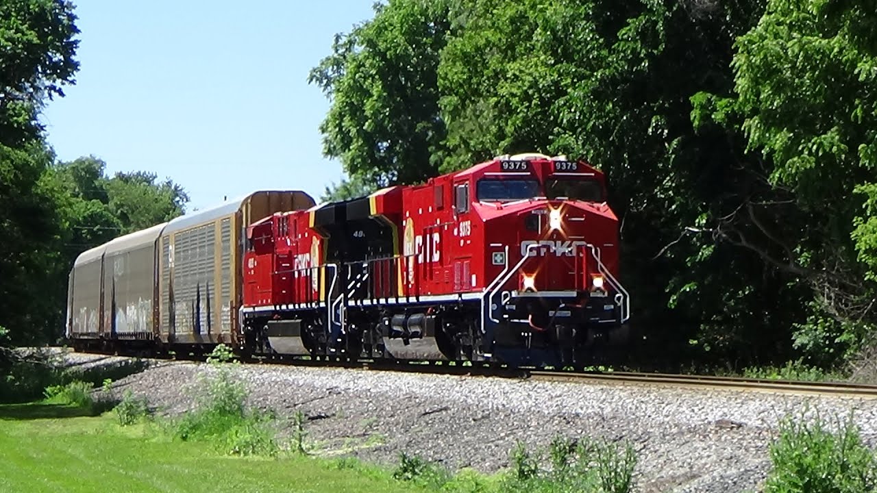 CPKC 253 meets 357 and 251 with new scheme CPKC units at Bettendorf, IA ...