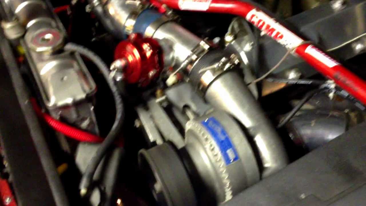 347 stroker D1 procharger in a 65 fastback - YouTube