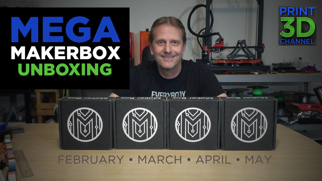 MEGA MakerBox Filament Subscription - Feb/March/April/May 2020 - Unboxing/Print/Review - YouTube