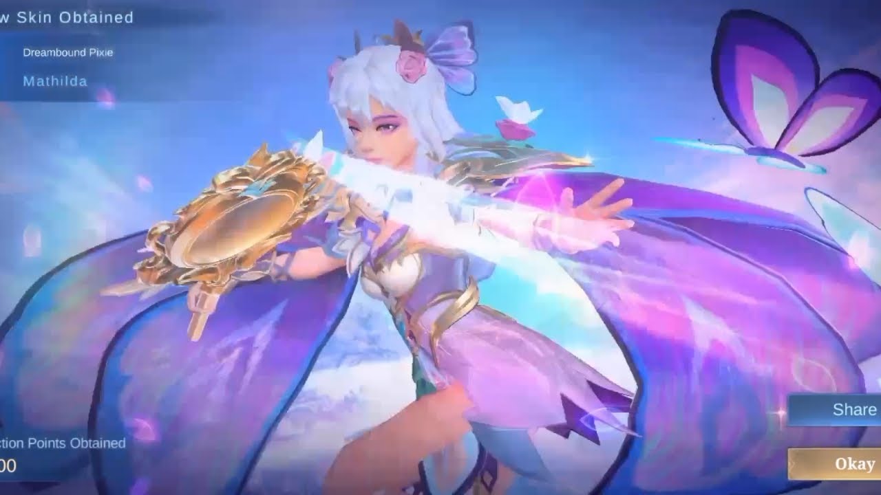 Mlbb: Mathilda skin "Dreambound Pixie"sup เถื่อนจบเร็วจัด🦋🟣💠 - YouTube