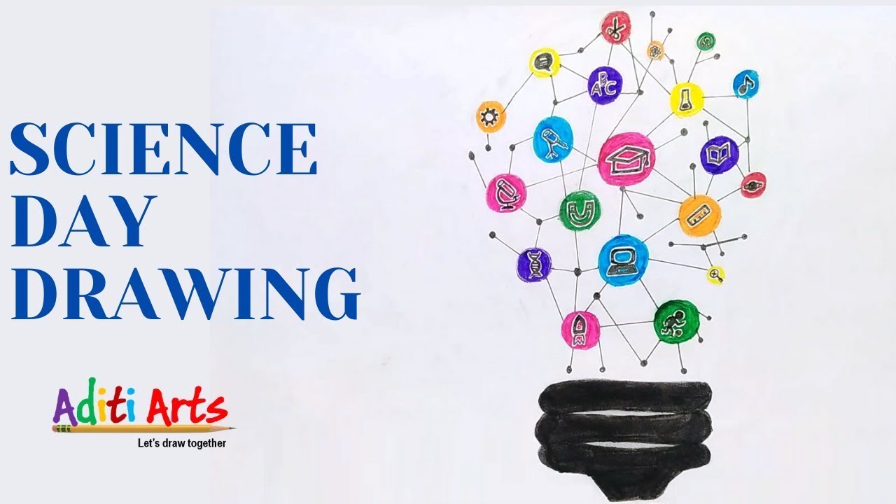 Science Day Drawing | National Science Day Drawing | Science Day Poster ...