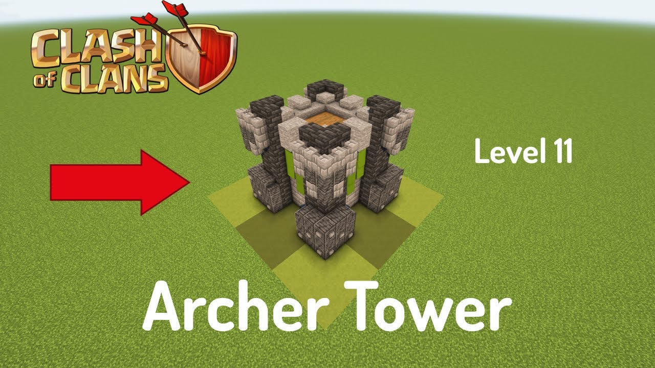 Let's build Clash of Clans Archer Tower level 11 in Minecraft - YouTube
