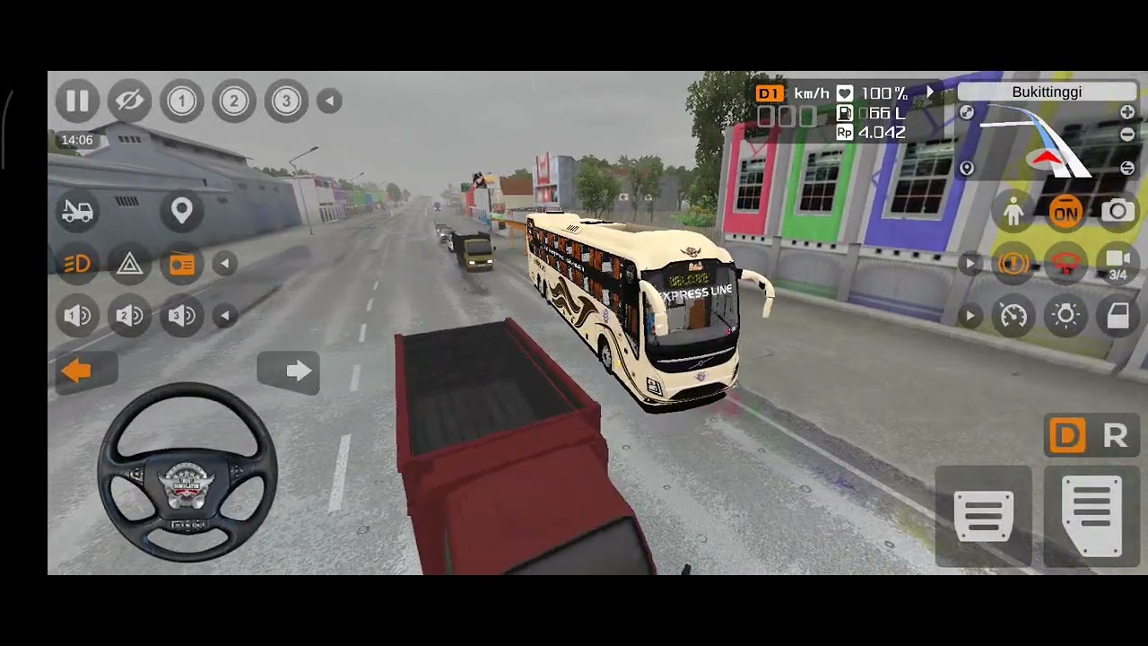 Volvo Bus Drive in Bus Simulator Indonesia Game Vlog - YouTube