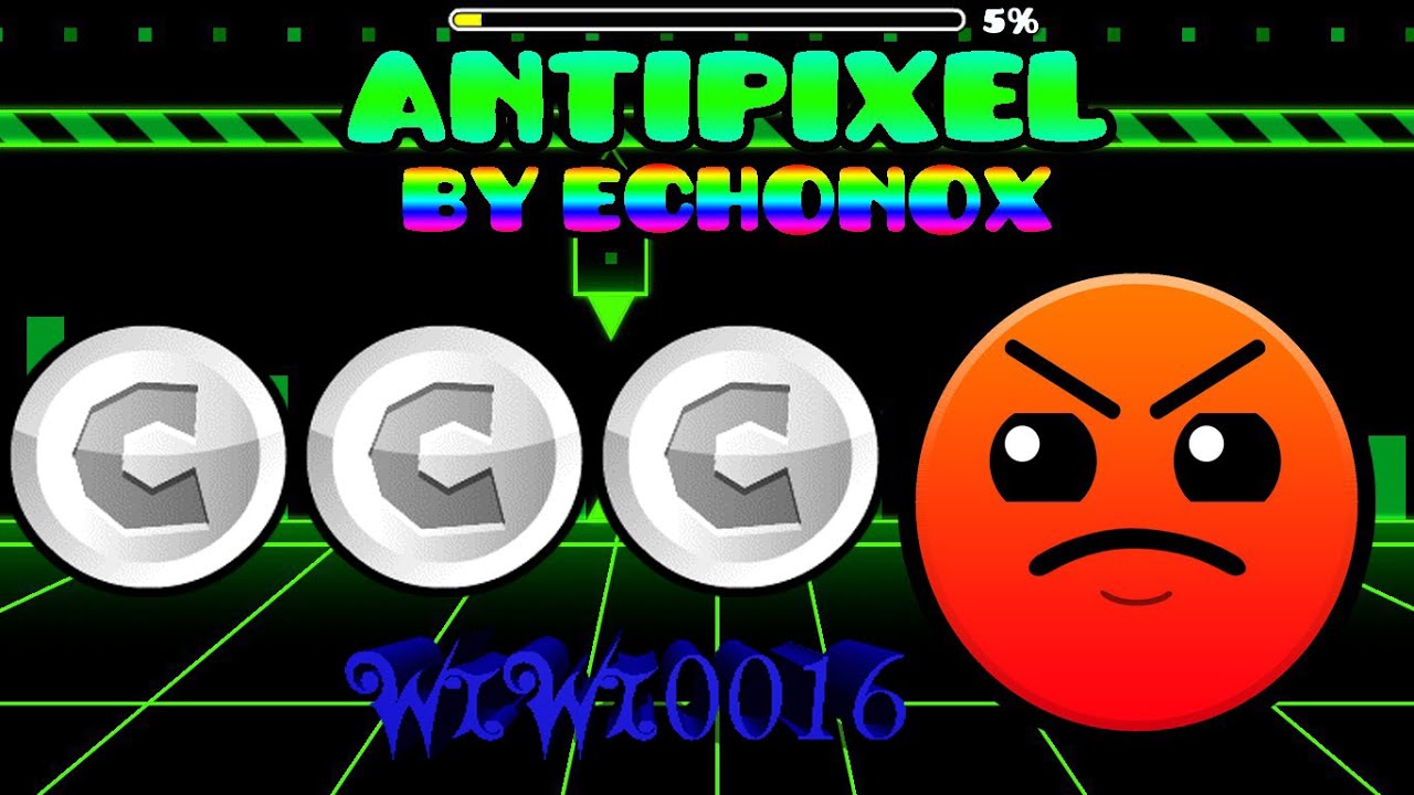 Geometry Dash [2.011] - Antipixel by Echonox "wiwi0016" - YouTube