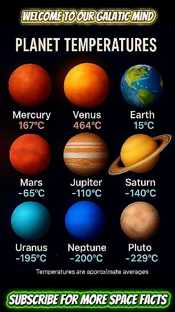 Hottest and Coldest Planets in Our Solar System | Planet Temperatures ...