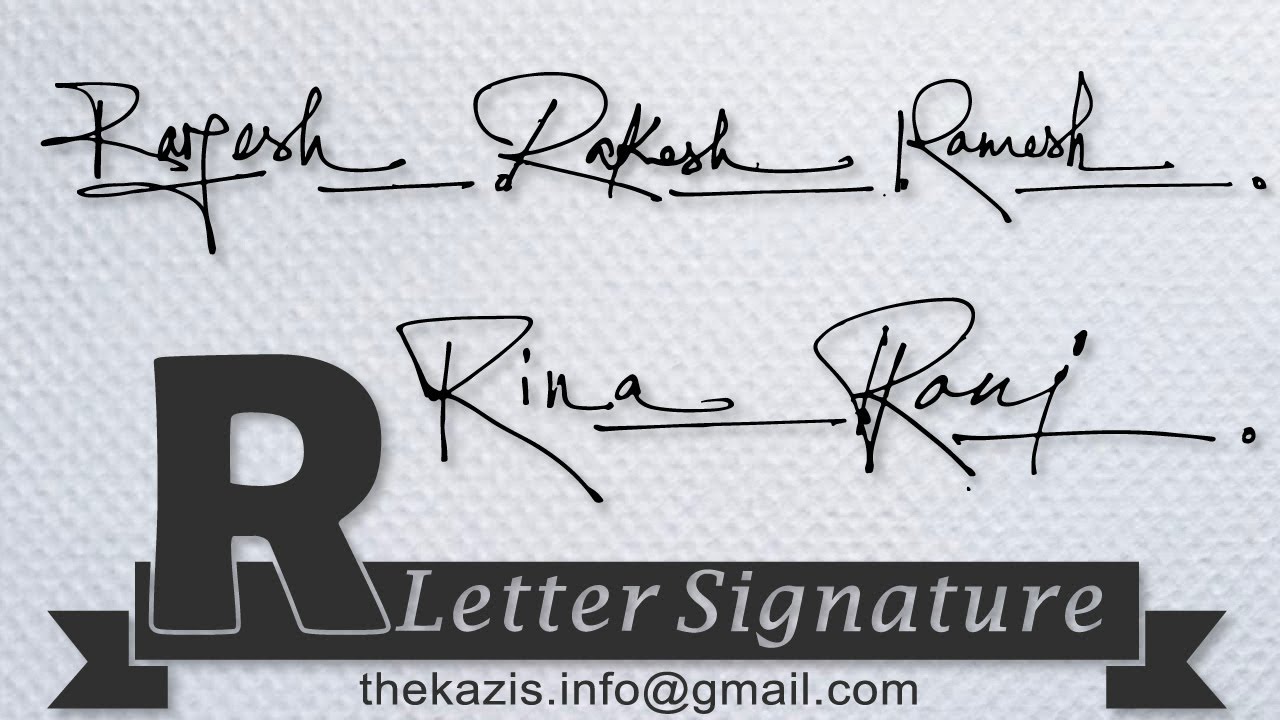 Unique 'R' Signature Ideas | R letter signature style | Name Signature ...