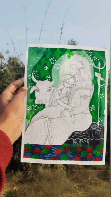 Shiv sati drawing part 2 #art #shortsvideo - YouTube