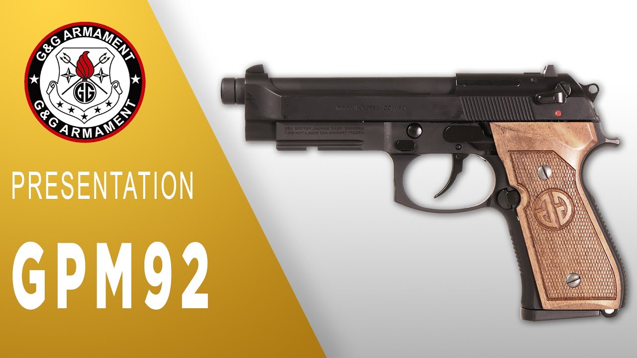 Présentation G&G GPM92 GP2 GAZ BLOWBACK AIRSOFT - YouTube