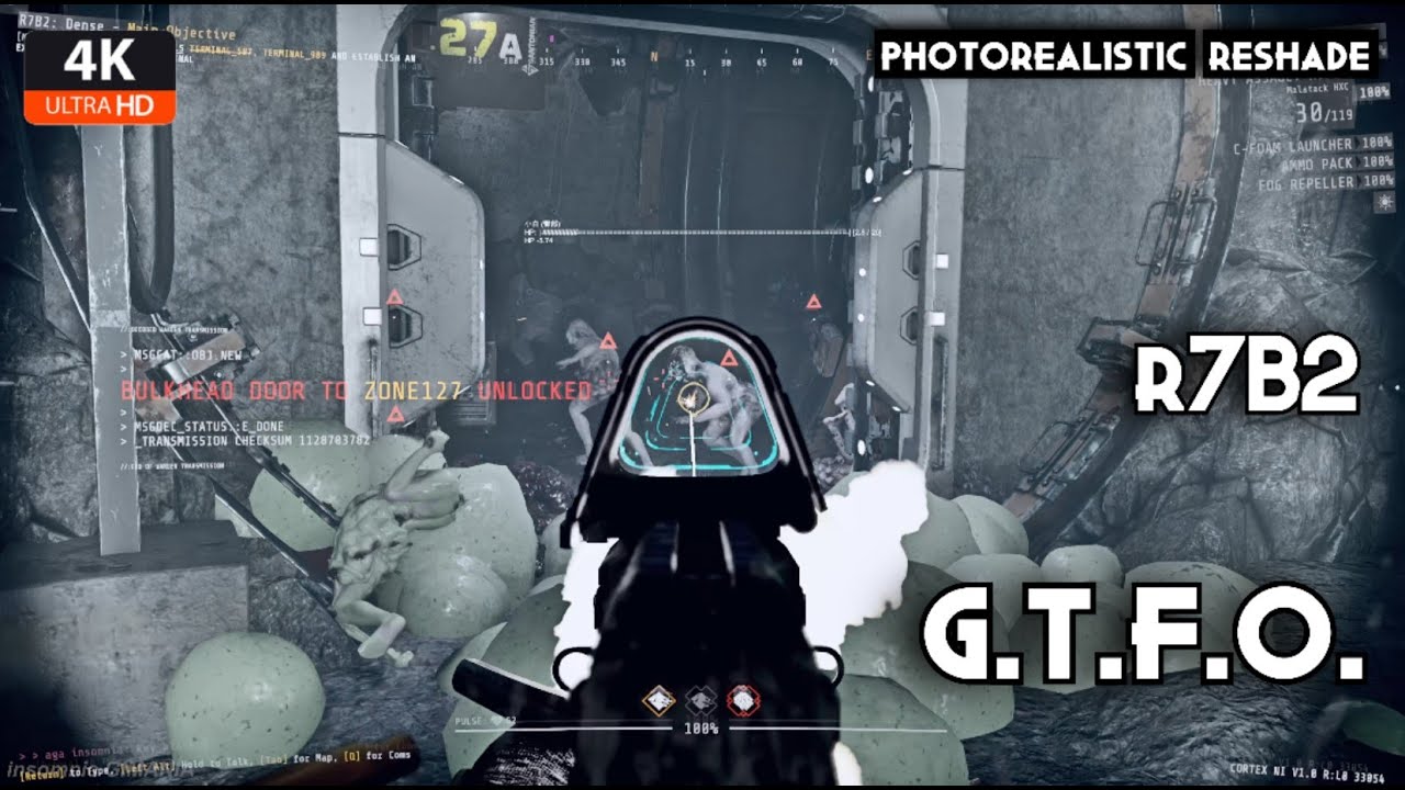 GTFO Rundown R7B2 Dense 4K Brighter Flashlight MOD Gameplay PC % - YouTube