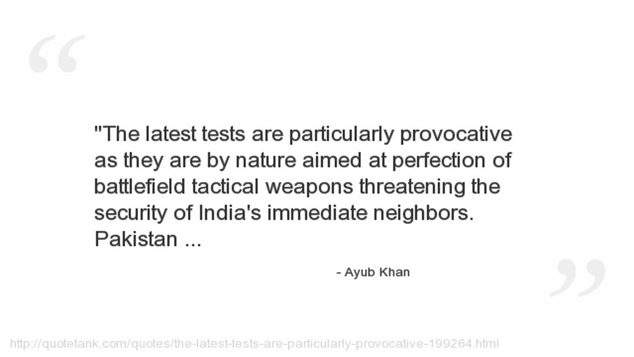 Ayub Khan Quotes - YouTube